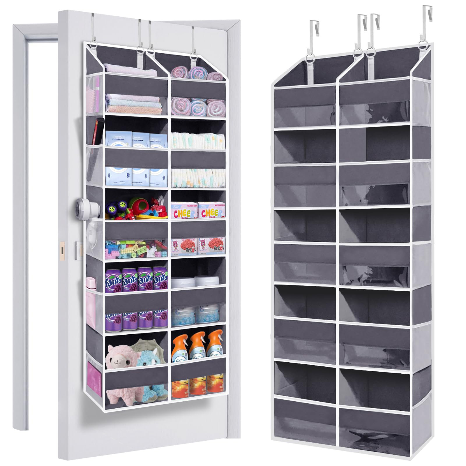Rebrilliant Heavy Duty Hanging Over Door Organizer, 10 Large Front ...