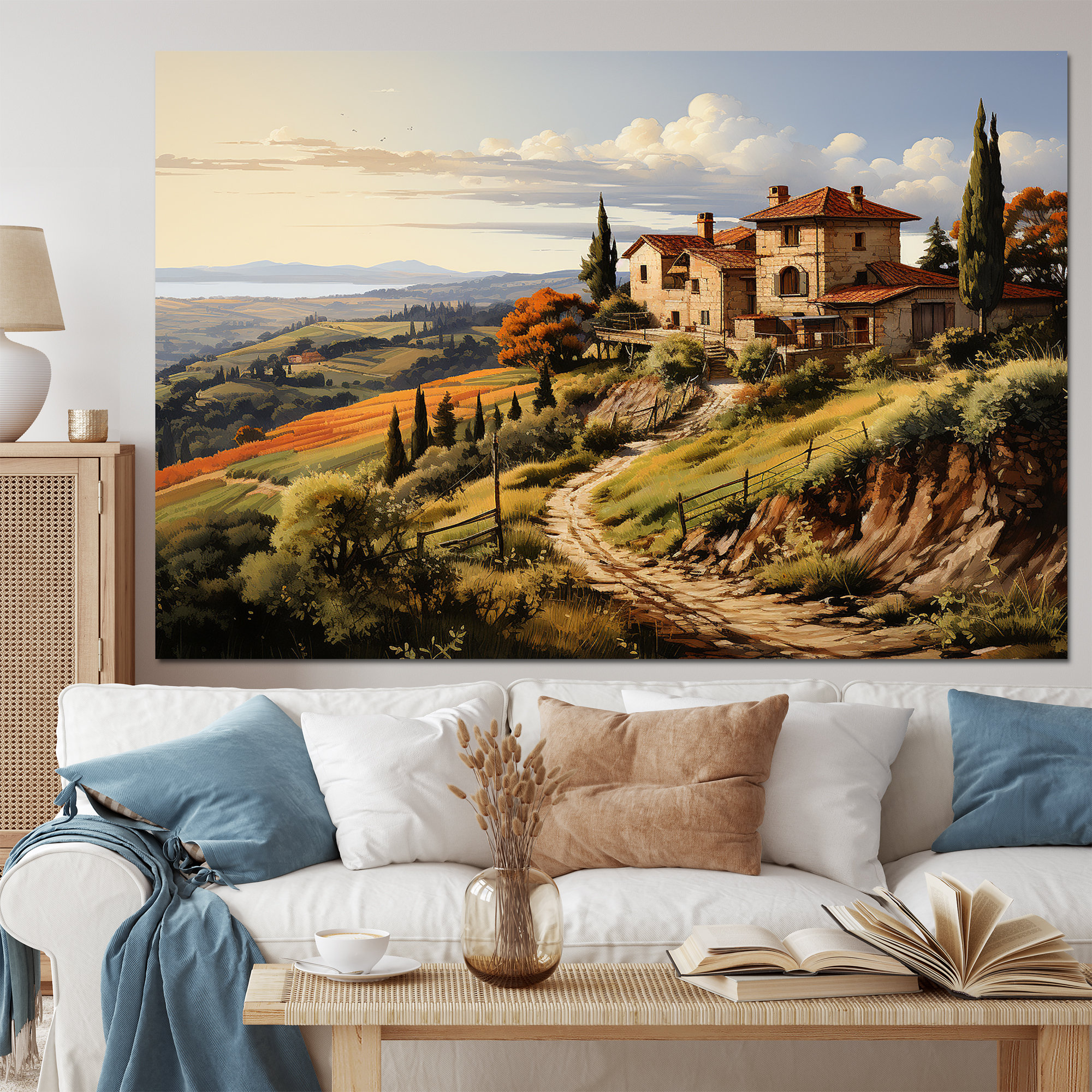 Red Barrel Studio® Country Charm Tuscan Splendor - Countryside Wall Art ...