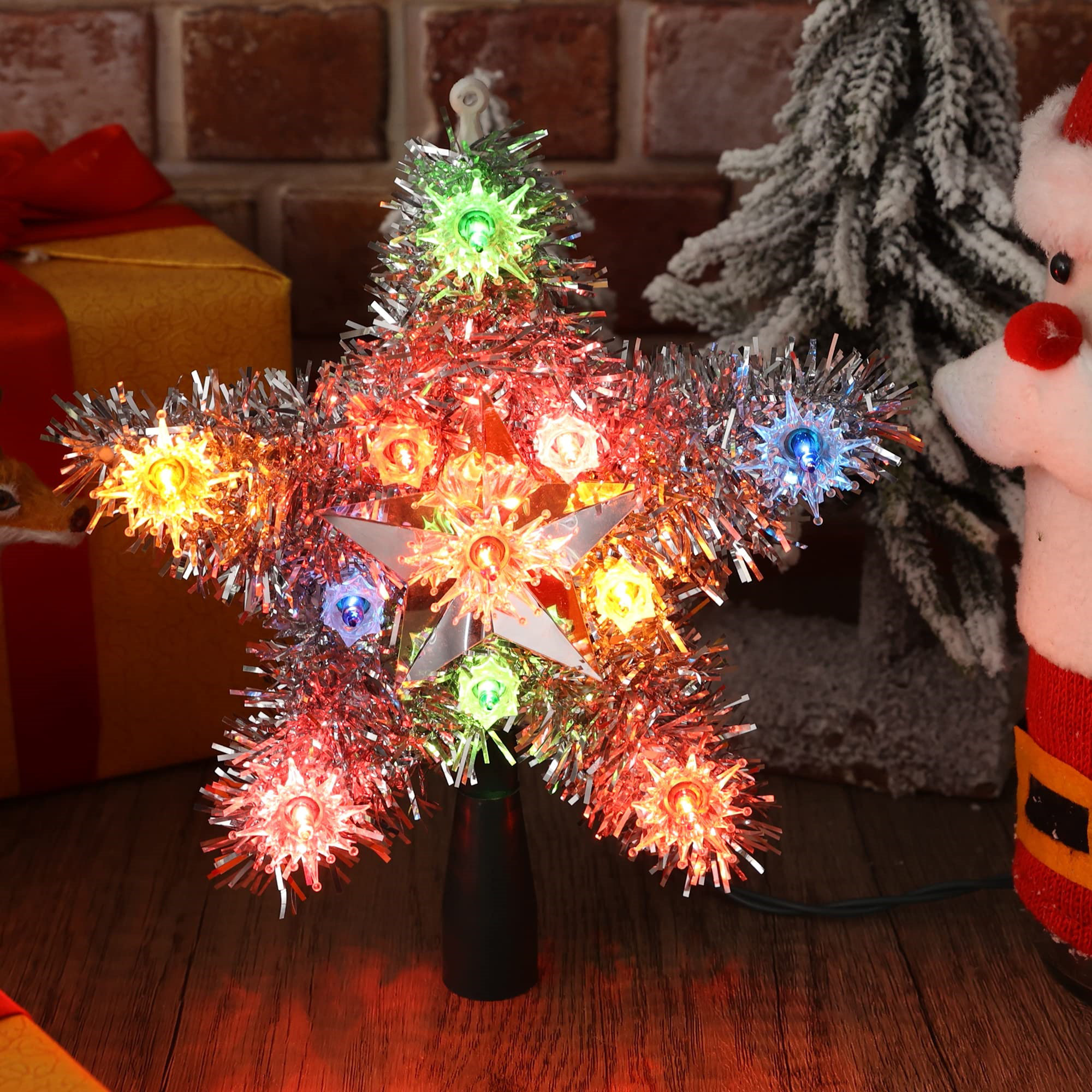 HIRVOK Christmas Star Tree Topper Lights | Wayfair