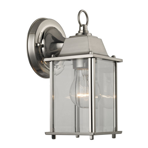 Brushed Nickel Outdoor Wall Lighting You'll Love | Wayfair