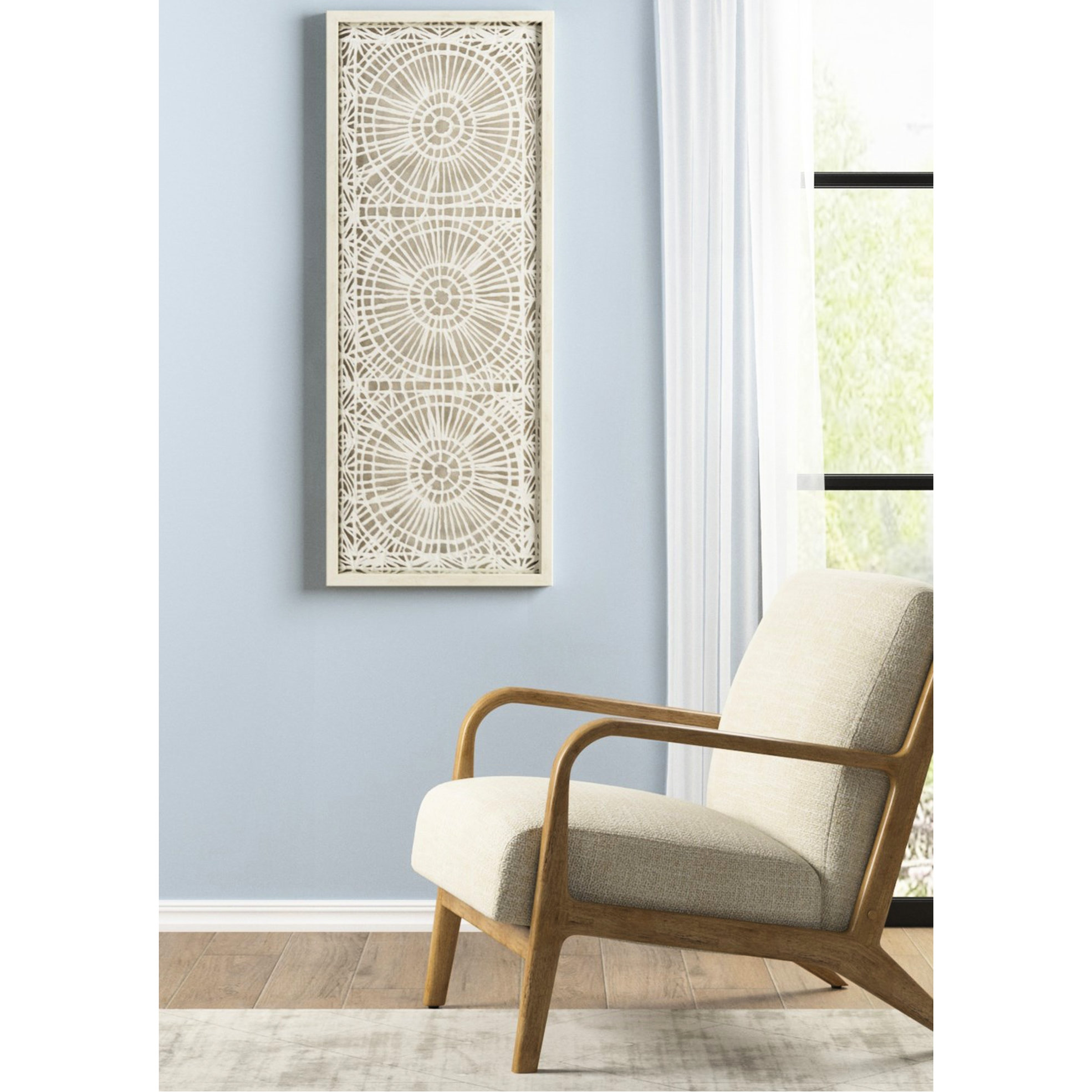 Dakota Fields Rice Paper Medallion Wall Decor - Craft Natural Wood ...