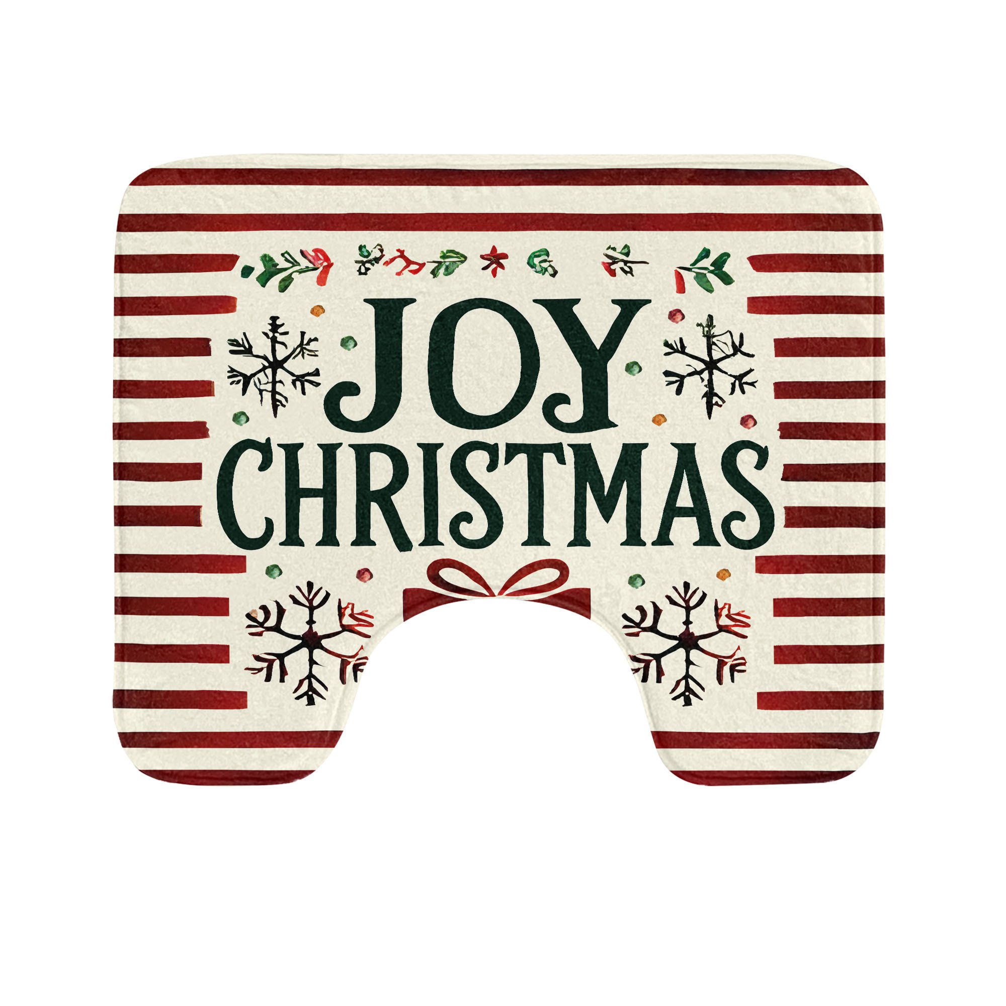Winston Porter Christmas Toilet Mat U-Shape Bathroom Rug 20" Hunter ...