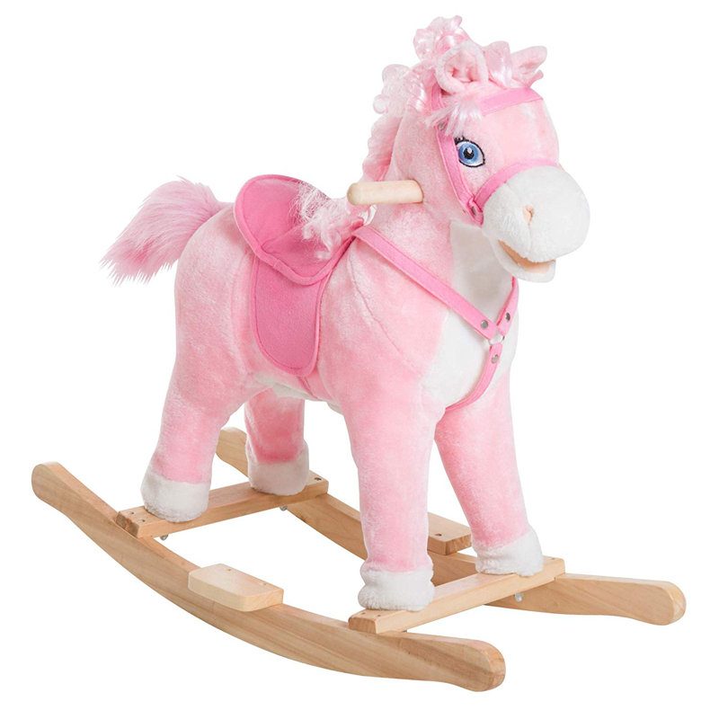 Qaba Kids Plush Toy Rocking Horse & Reviews | Wayfair