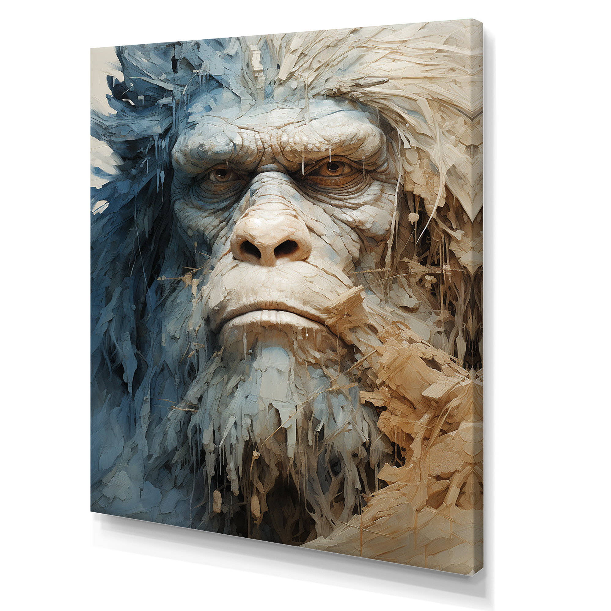 Design Art Bigfoot Portrait III - Bigfoot Canvas Prints | Wayfair