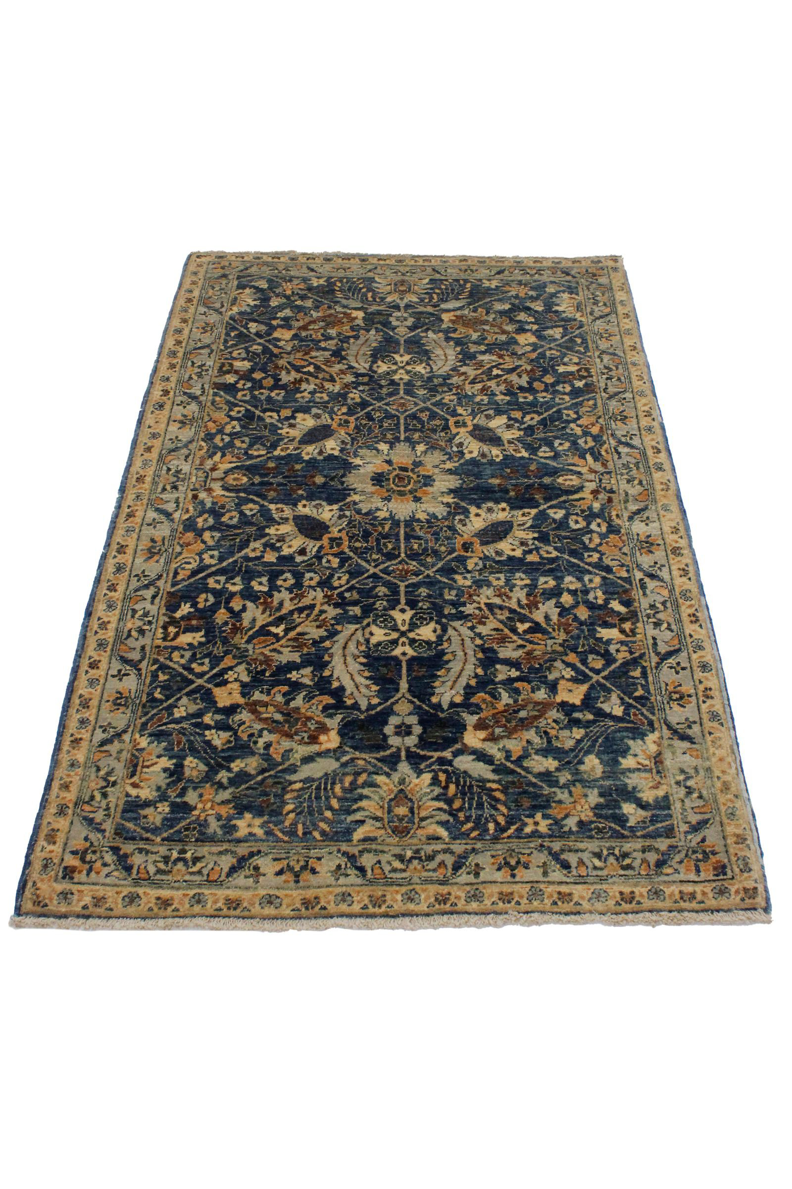 Home and Rugs 3x5 Navy and Ivory Anatolian Traditional Rug | Wayfair