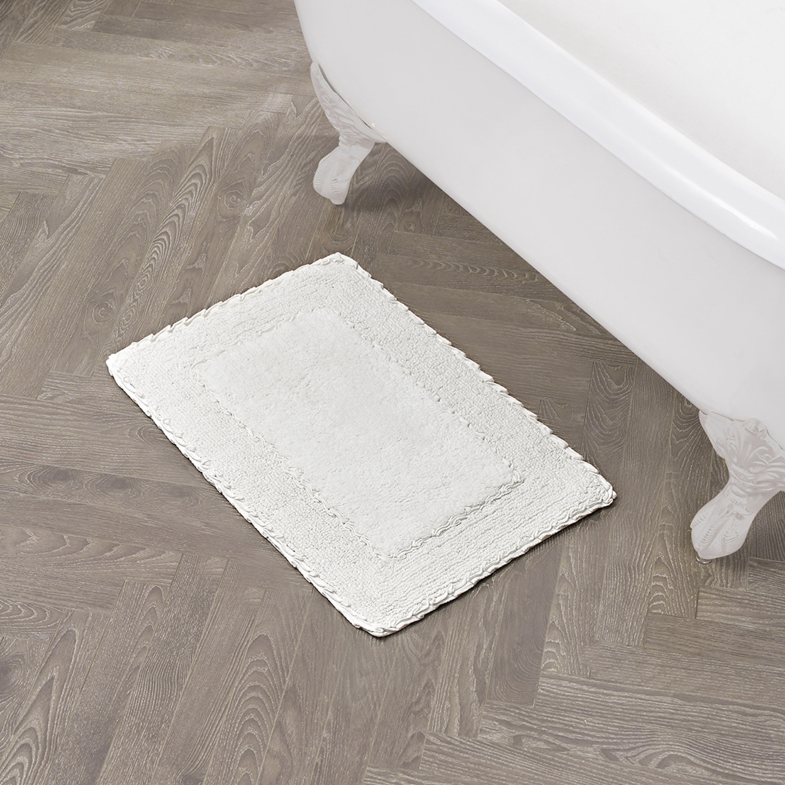 Laura Ashley Ruffle 100% Cotton Bath Rugs & Reviews | Wayfair