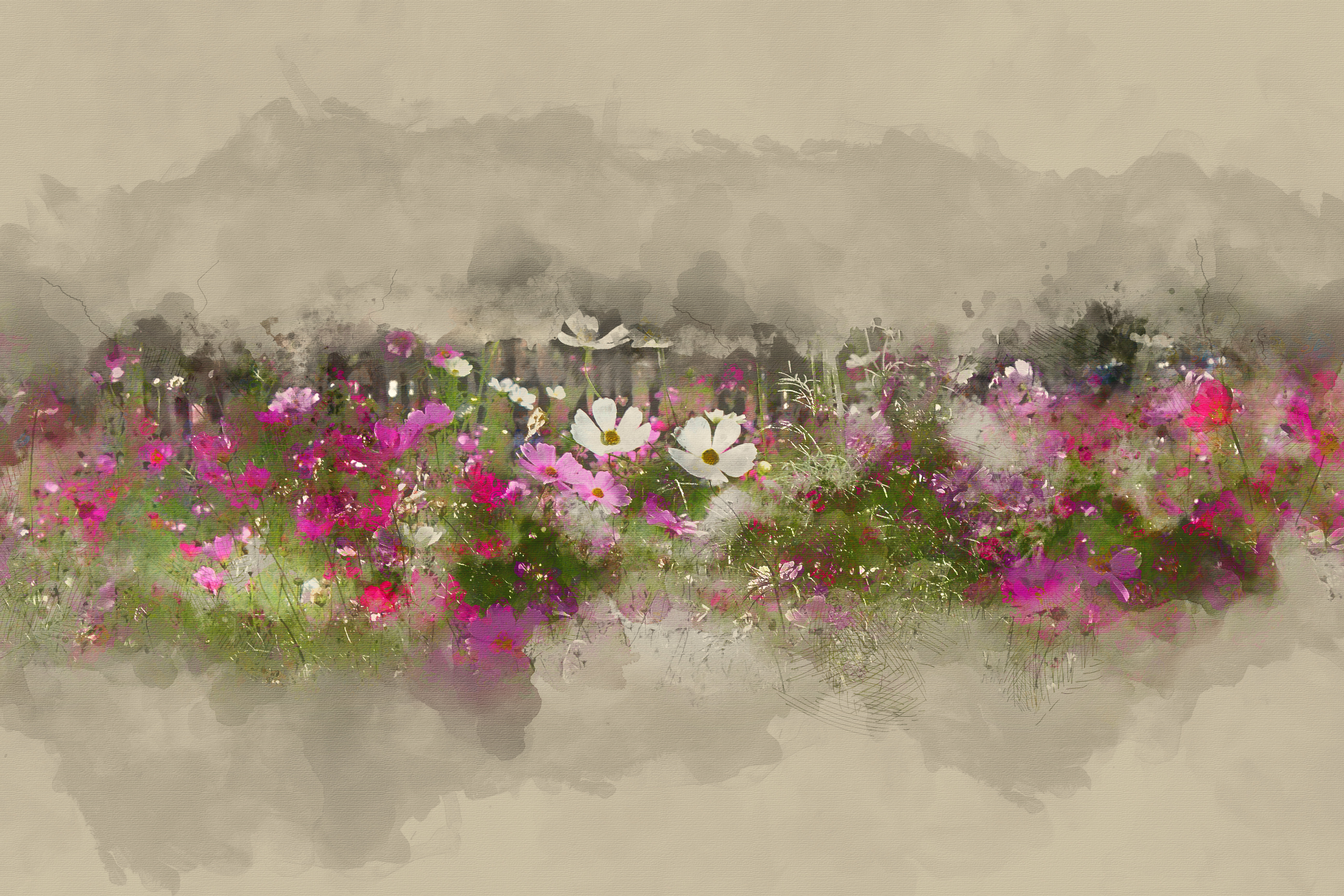 Metro Lane Rozel Abstract Flower Background - Print | Wayfair.co.uk