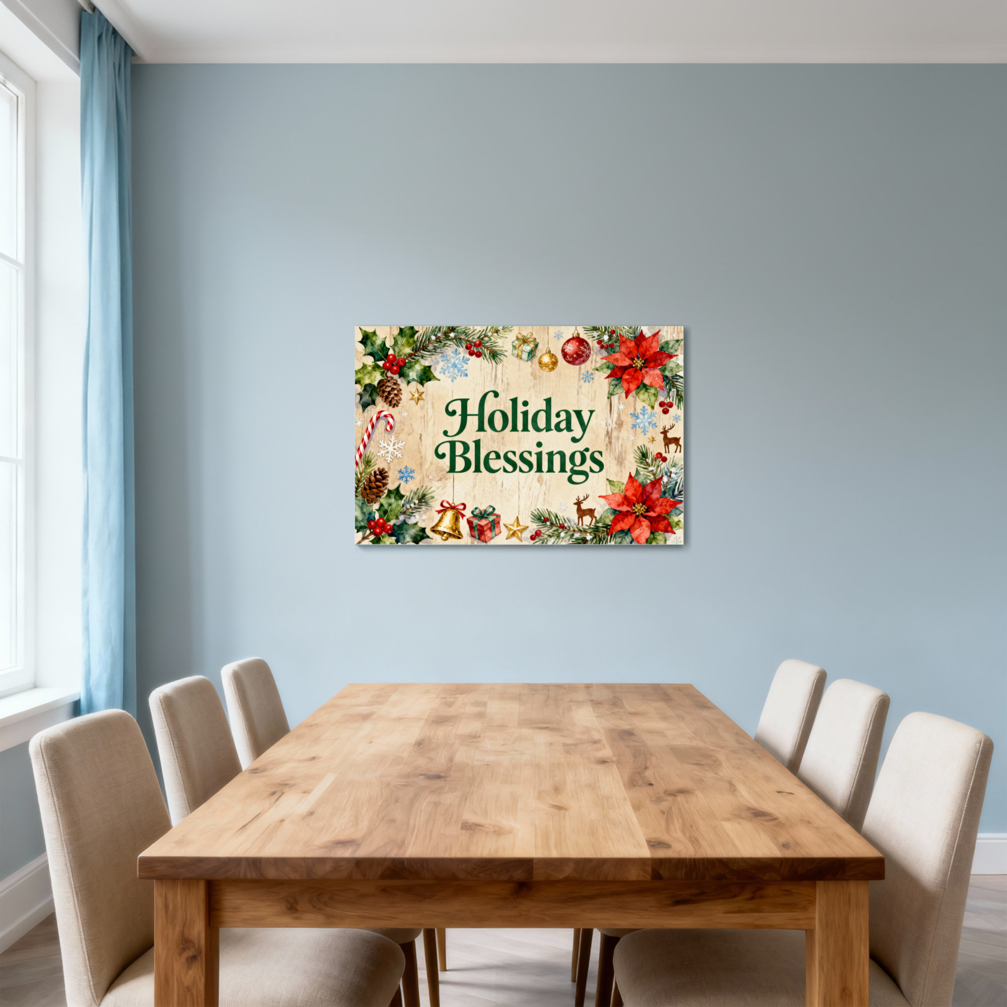 August Grove® Christmas Holiday Blessings Christmas Decorations Pattern ...