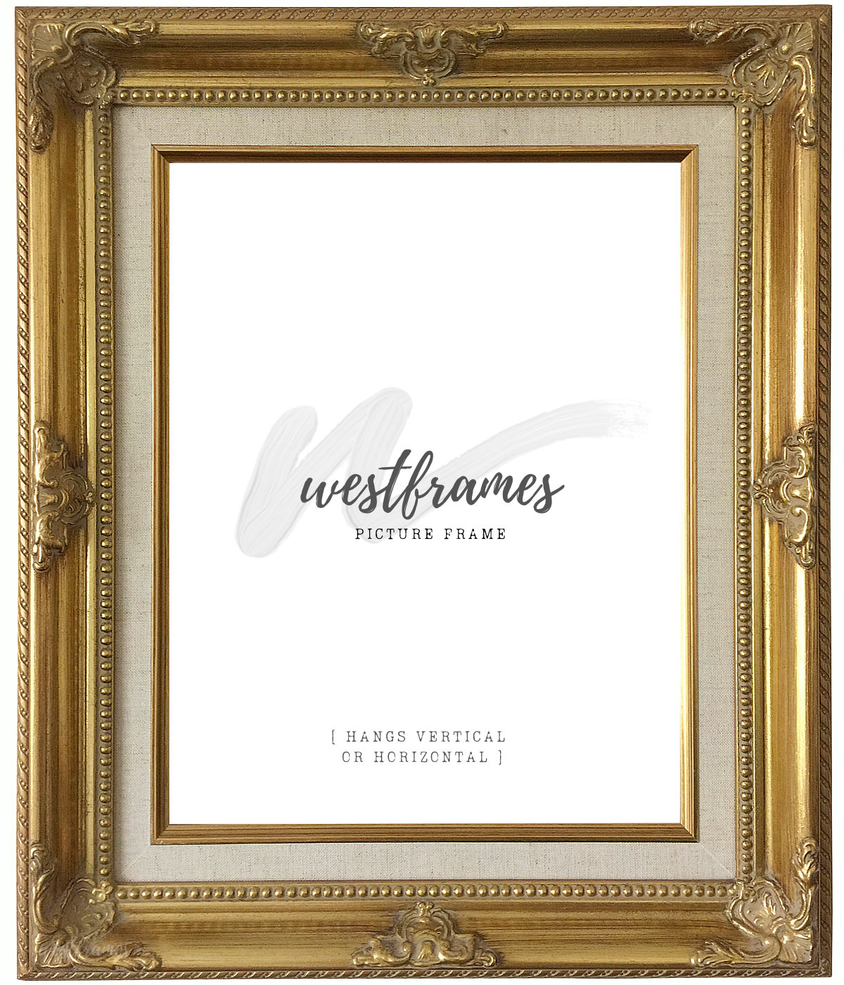 West Frames Estelle Antique Gold Leaf Wood French Baroque Picture Frame ...