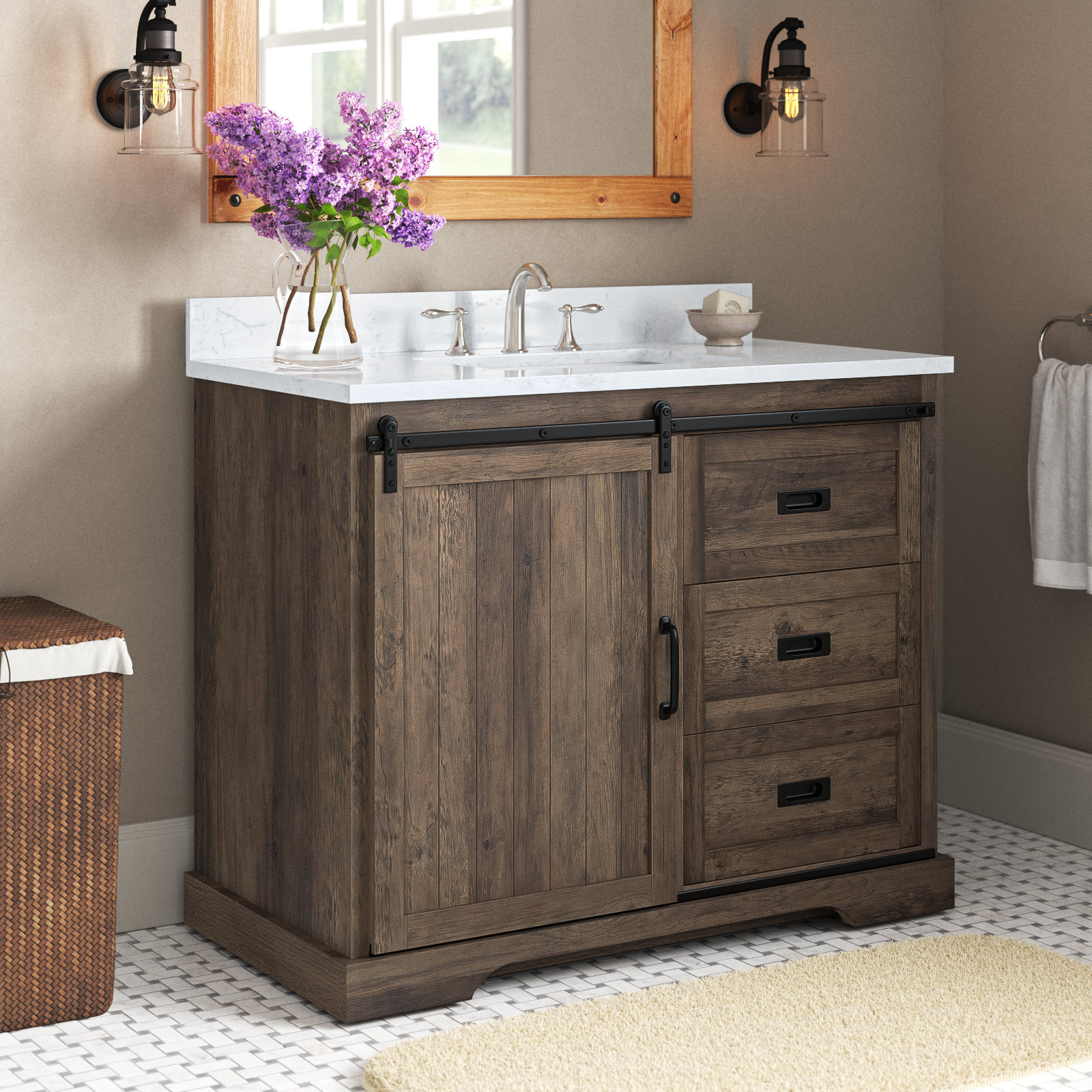 Laurel Foundry Modern Farmhouse® Cayden 42" Single Bathroom Vanity Set ...