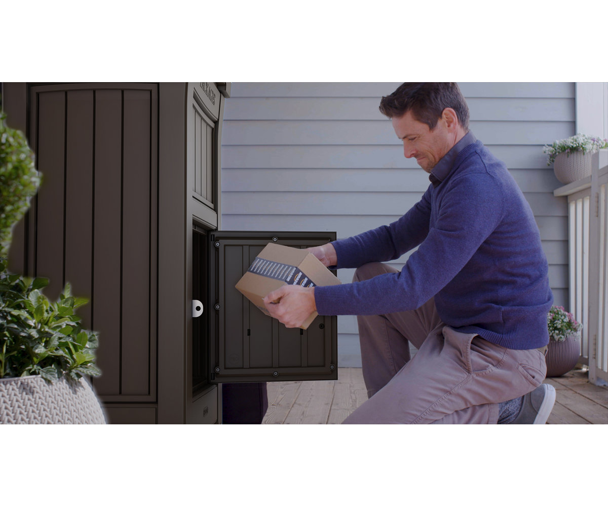Keter Secure Outdoor Package Delivery Lockable Box For Porch Or Office ...