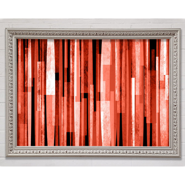 Bright Star Red Line Drop - Single Picture Frame Print | Wayfair.co.uk