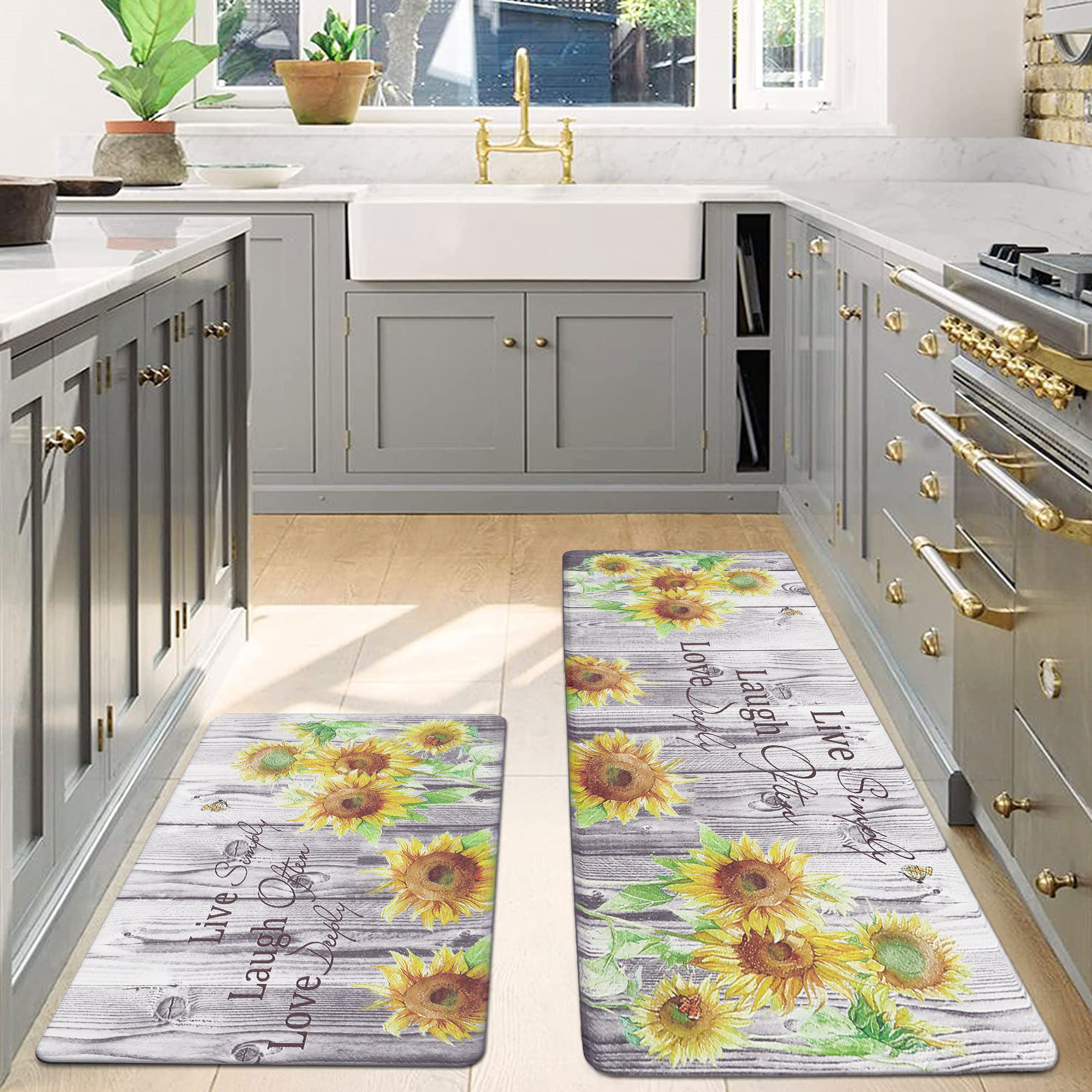 East Urban Home Anti-Fatigue Non-Skid Kitchen Mat (Set of 2) & Reviews ...