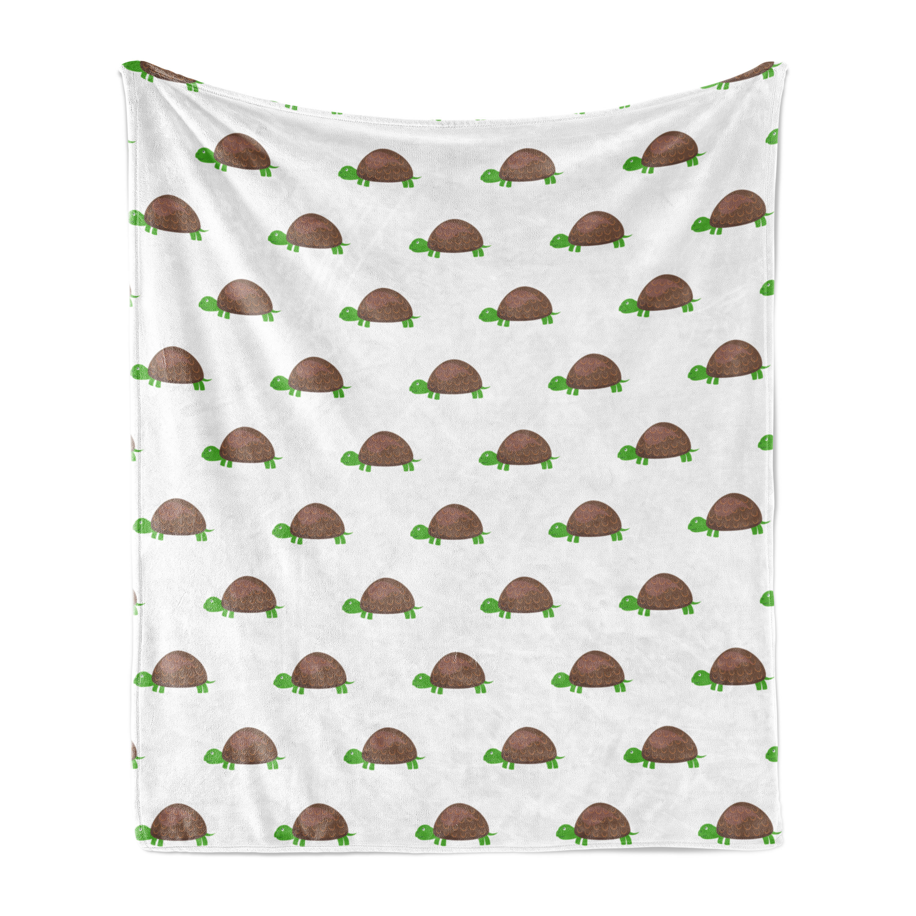 Ambesonne Turtle Fleece Throw Blanket Rhythmic Animal Silhouettes Umber ...