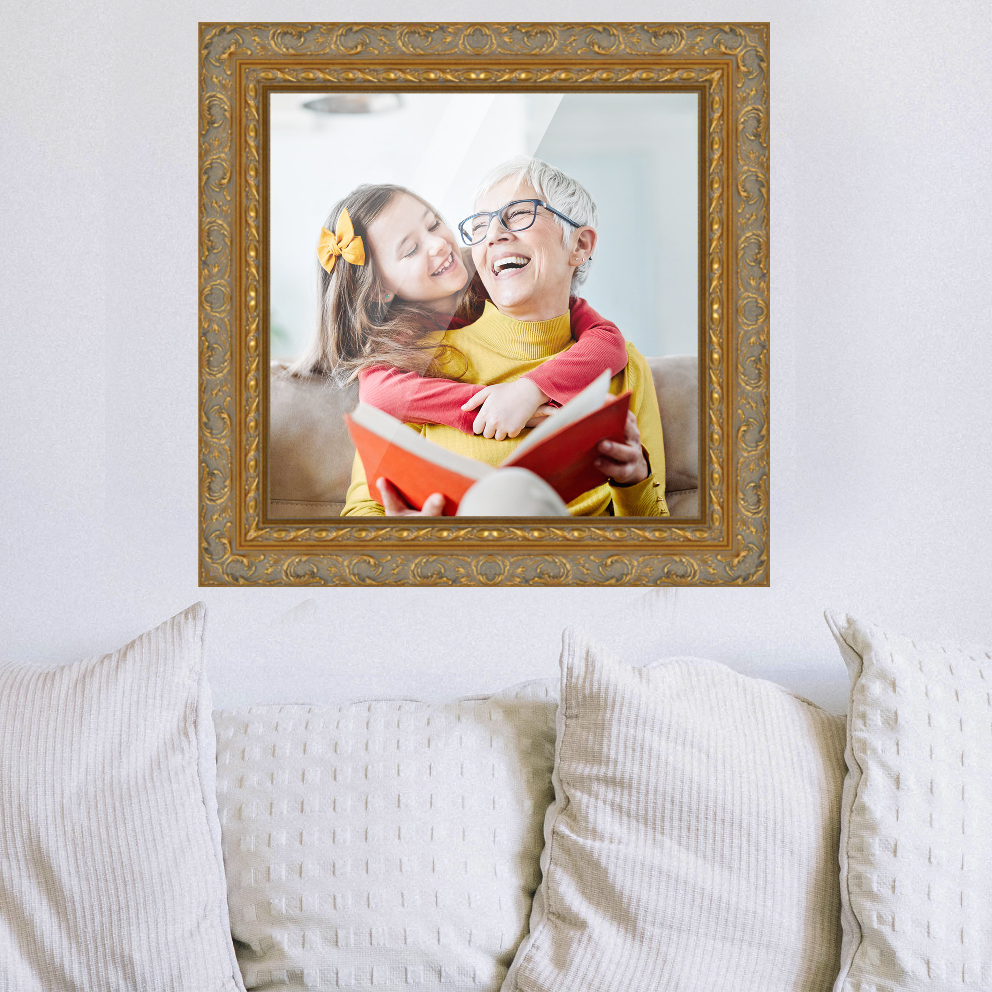 House of Hampton 14x14 Frame Gold Real Wood Picture Frame Width 2 ...
