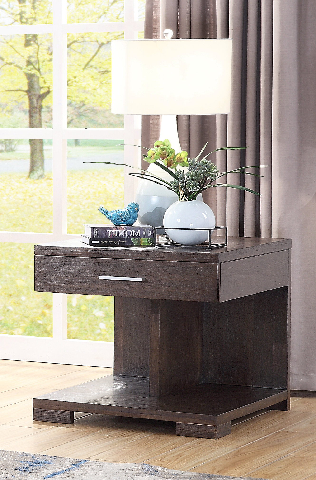 Hokku Designs End Table, Walnut | Wayfair