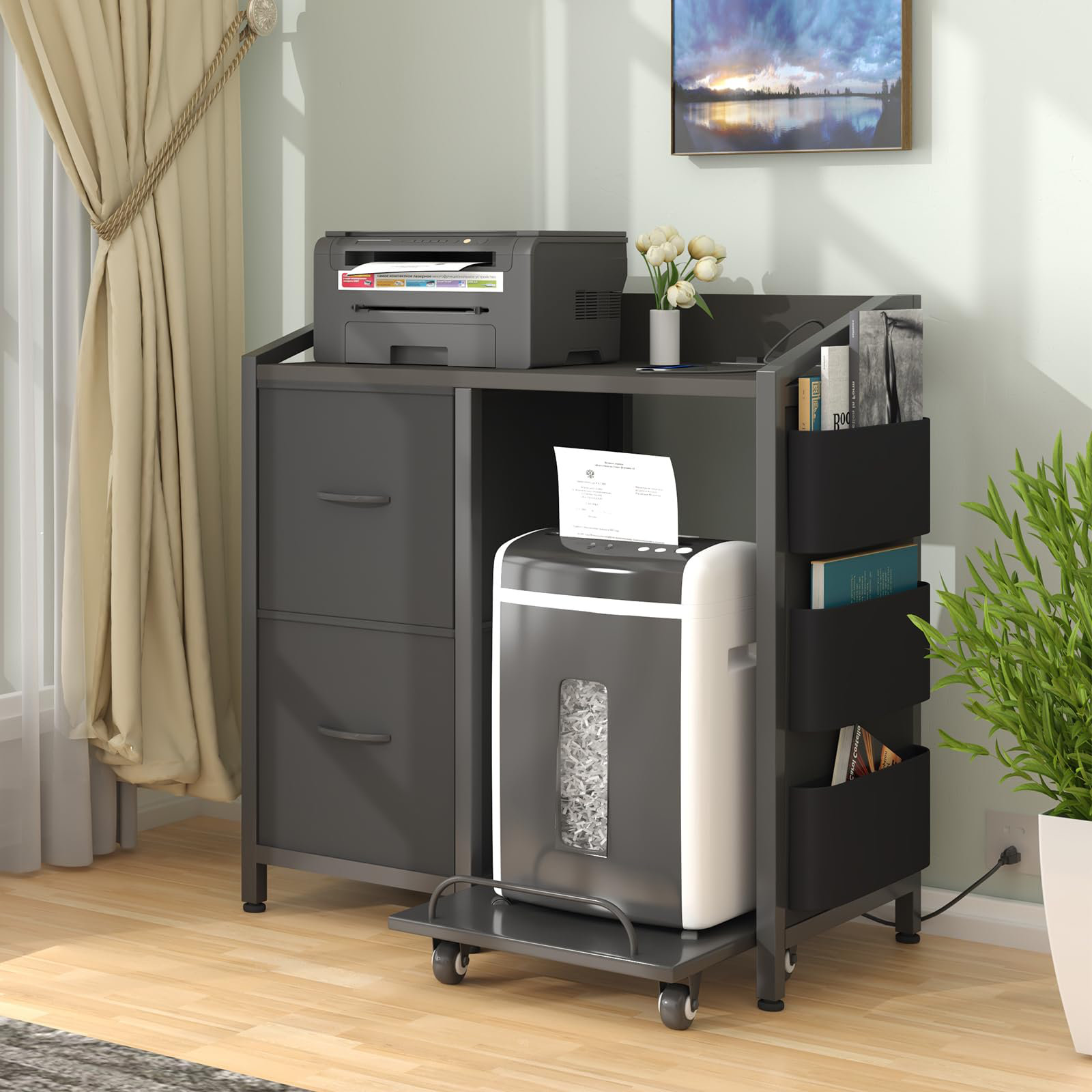 Inbox Zero Printer Stand With Storage | Wayfair