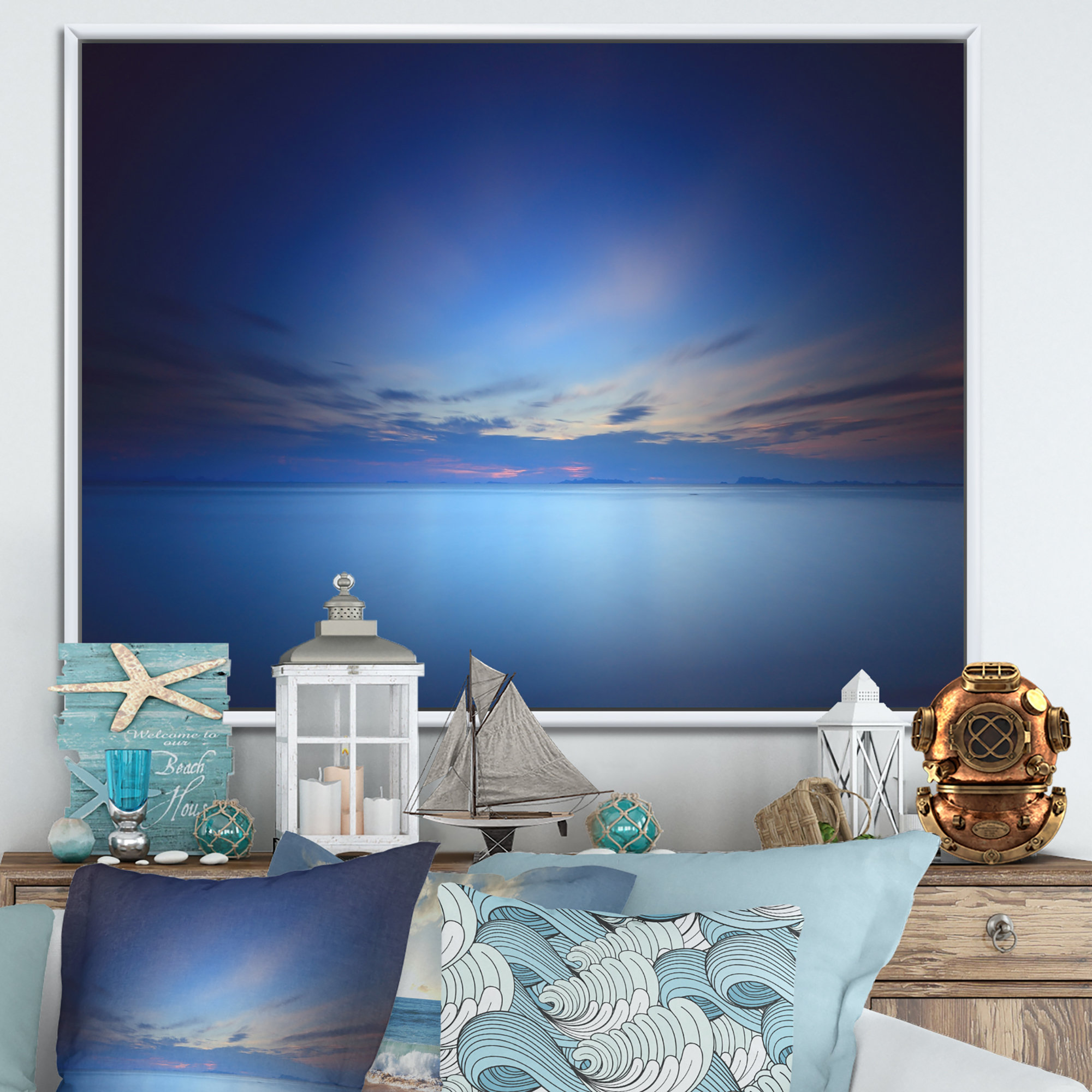 Highland Dunes Dramatic Clouds And Sunset Sky - Nautical & Coastal ...