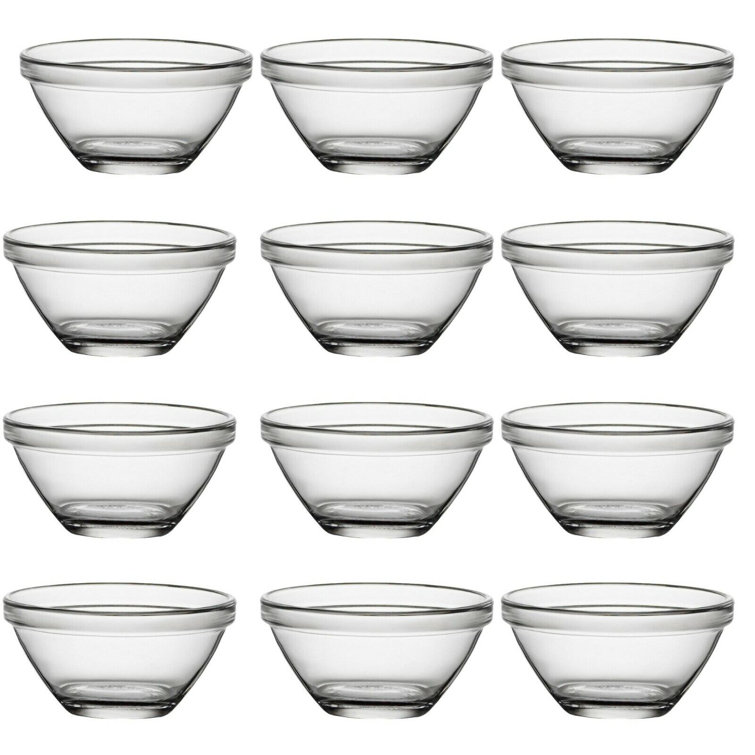 Bormioli Rocco 12 Bormioli Pompei Stackable Glass Mini Small Bowls ...