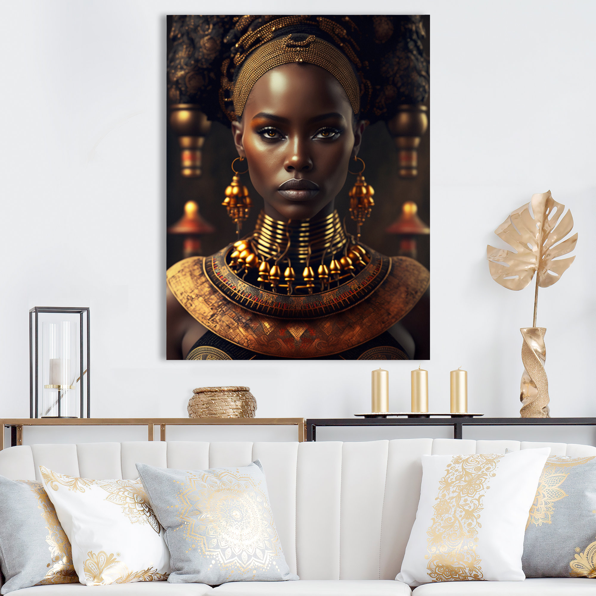 Mercer41 Eliath African American Queen With Traditional Jewelry I On ...