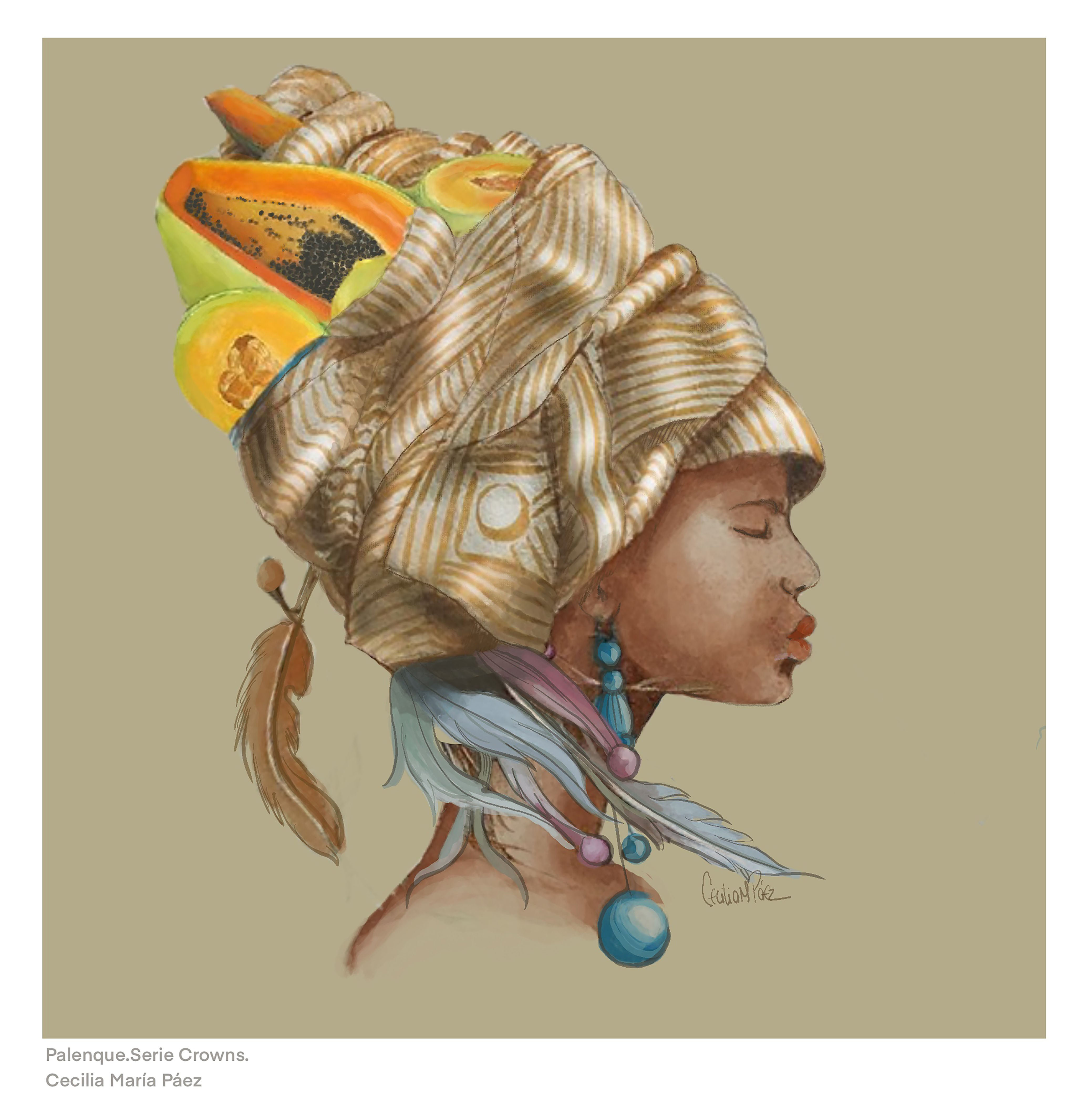 Robert Allen Palenque by Cecilia Maria Paez Ferro - Unframed Painting ...