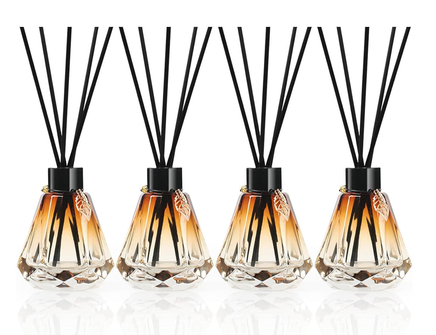 House of Hampton Reed Diffuser Set - 4 Empty Bottles with 20 Sticks ...