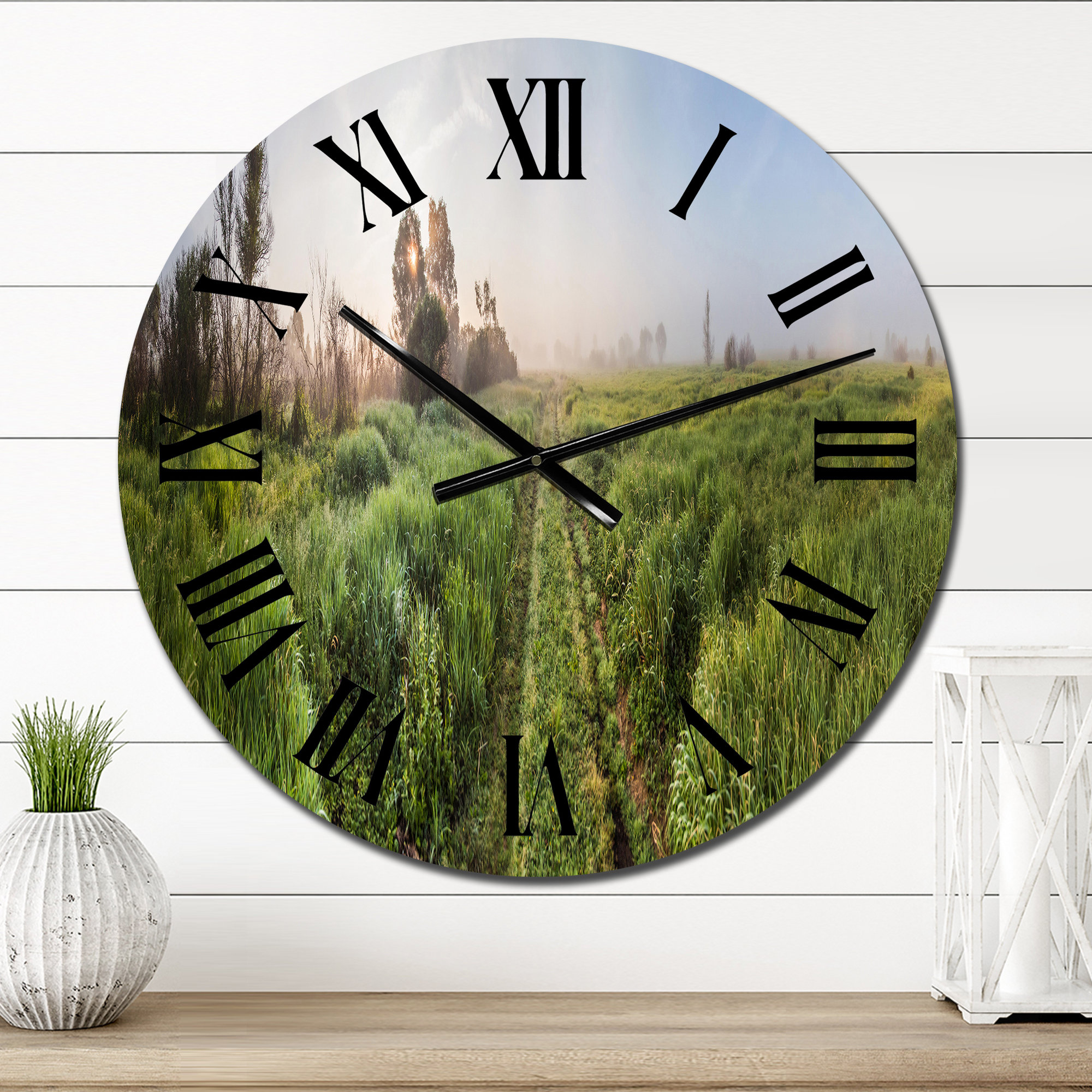 East Urban Home Rustic Landscape Pathway in The Fields - Country Wall ...