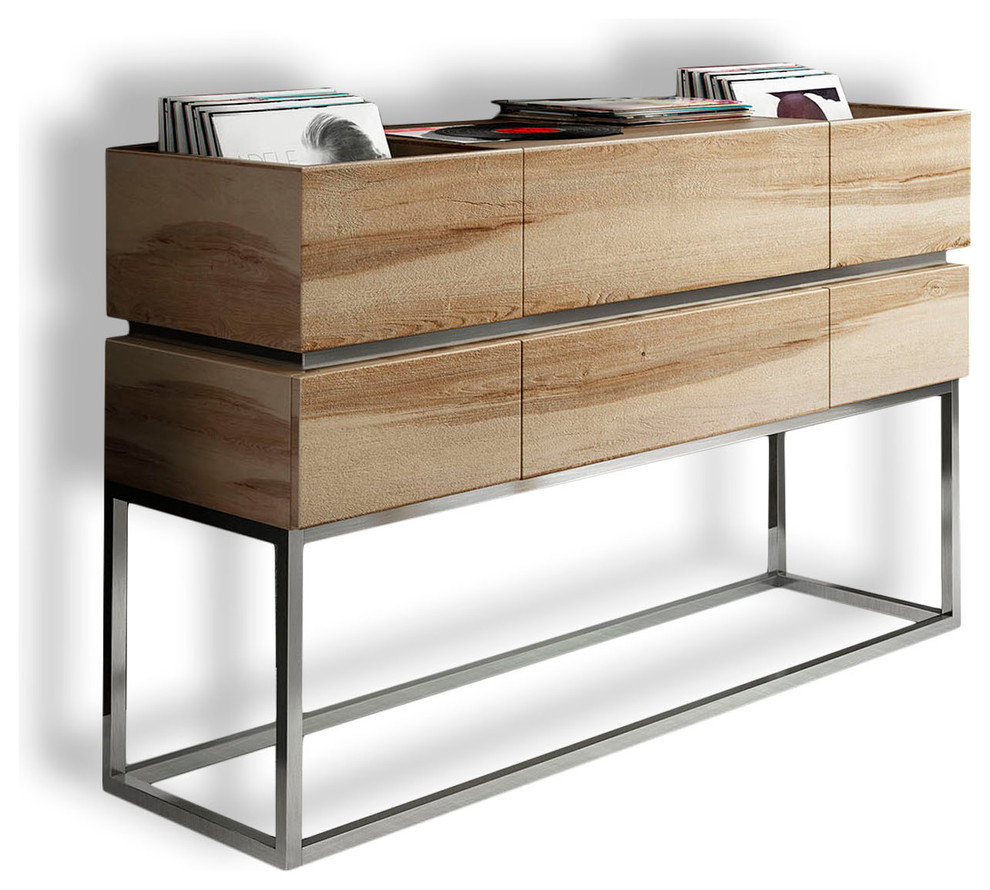 Hispania Home Saphire Vinyl Record Accent Cabinet | Wayfair