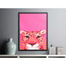 Lark Manor Pink Leopard Modern Wall Art Home Decoration Framed Poster ...