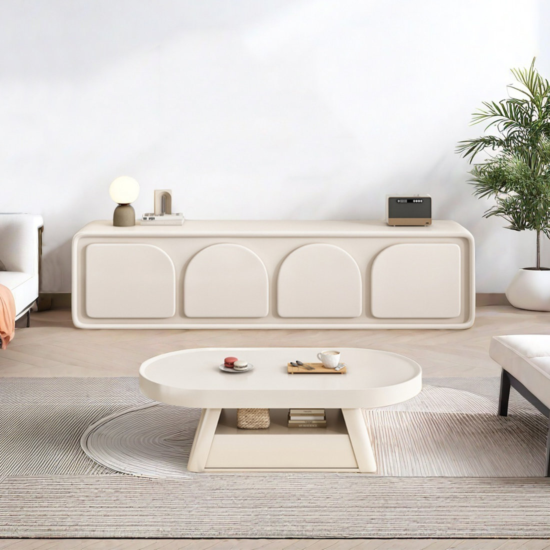 LIZIYE French Style TV Stand and Coffee Table Set | Wayfair