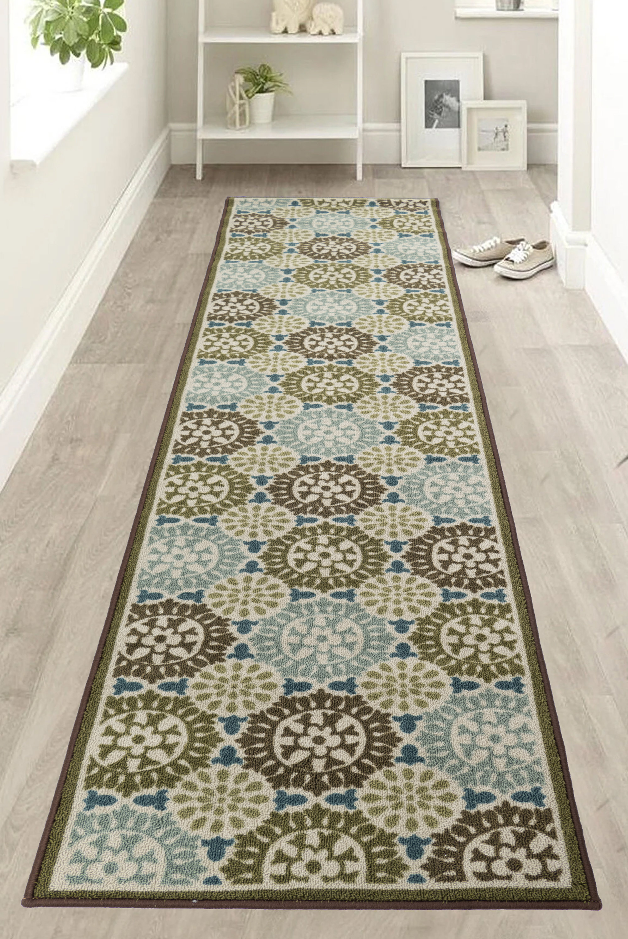 Purhome Geometric Design Slip Resistant 2X7 Runner Rugs | Wayfair