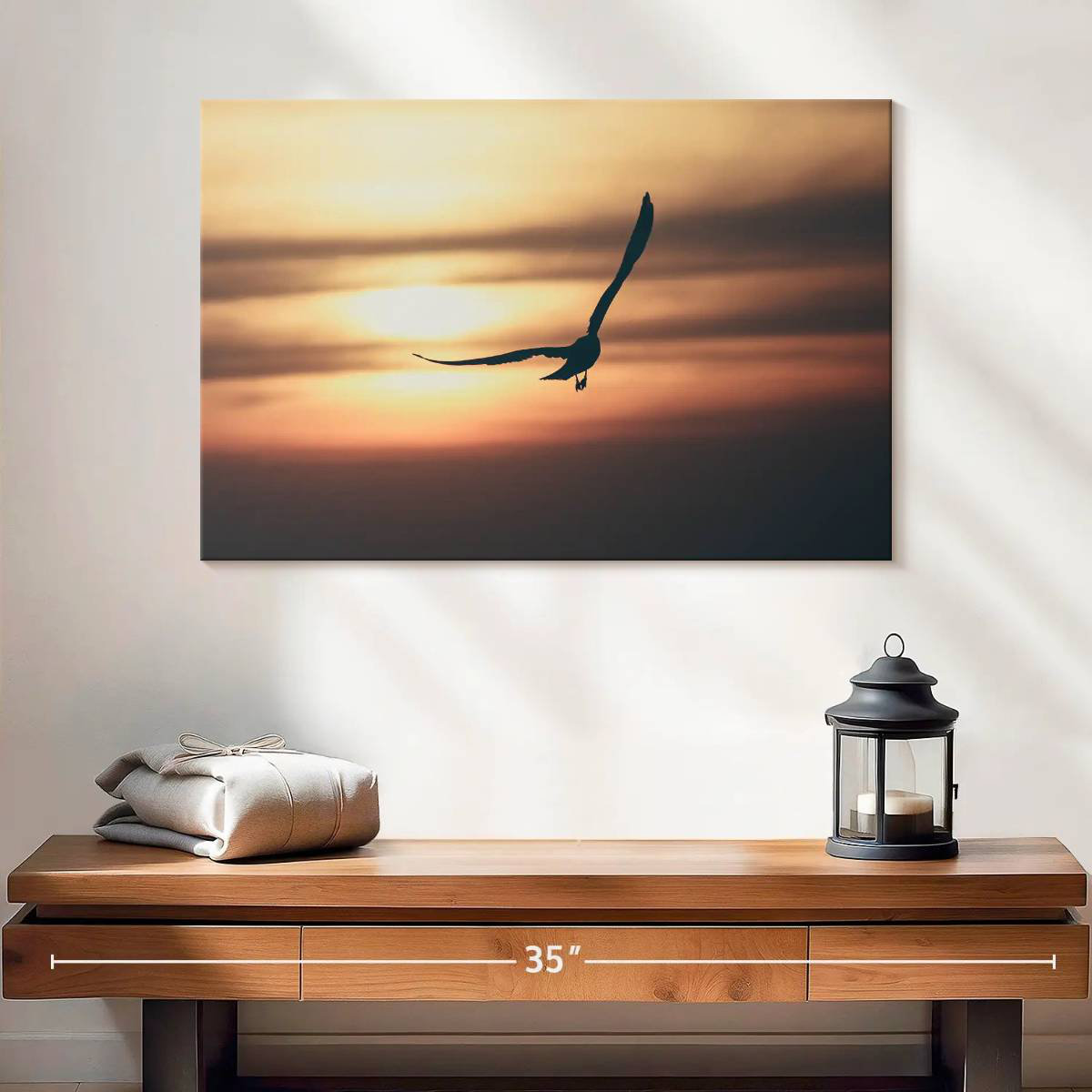 Ebern Designs Crowle Seagull And Sunset | Wayfair