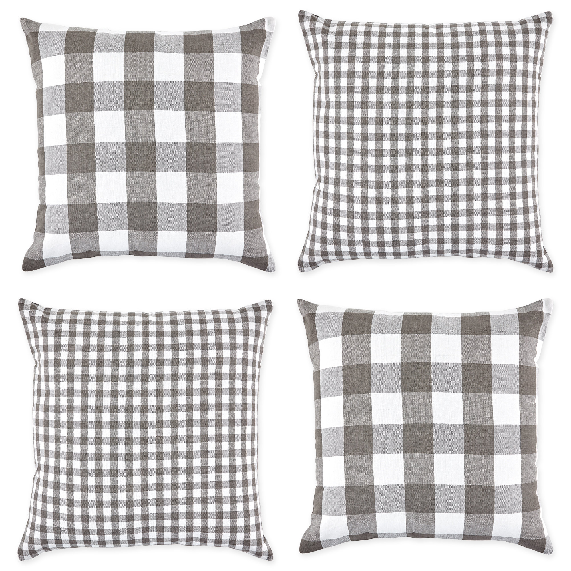 Design Imports Gingham Check Kitchen Tabletop Bed Cotton Throw Pillow ...