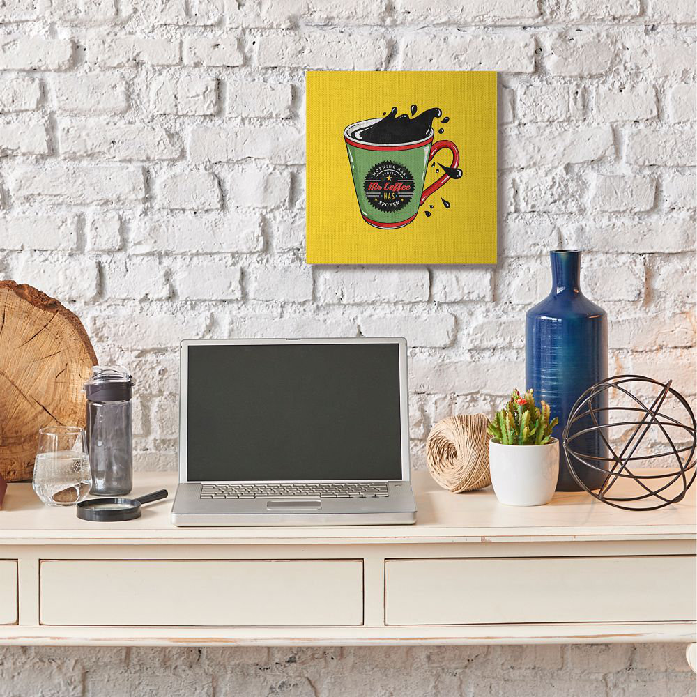 Wrought Studio™ 'Mr. Coffee Vintage Comic Book Yellow Design' by Ester ...