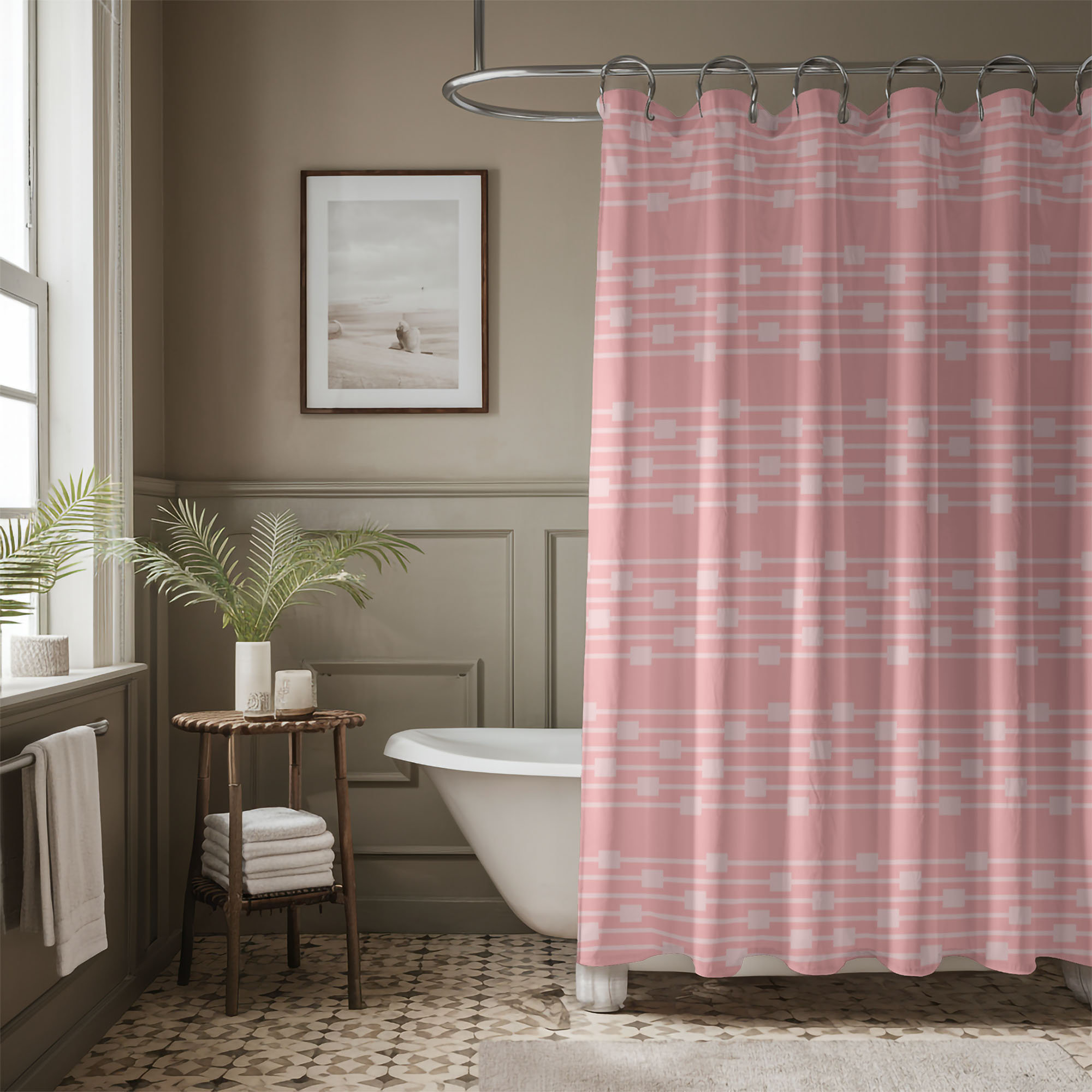 East Urban Home Gentle Beam - Premium Shower Curtain | Wayfair