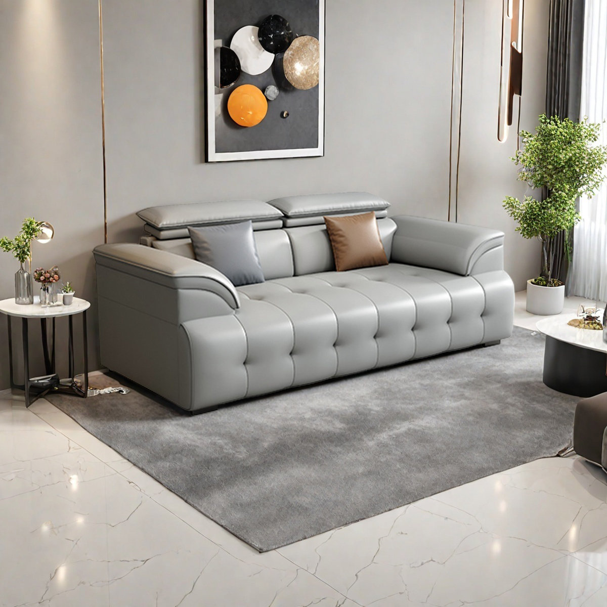 Merting Modern Minimalist Living Room Straight Sofa | Wayfair