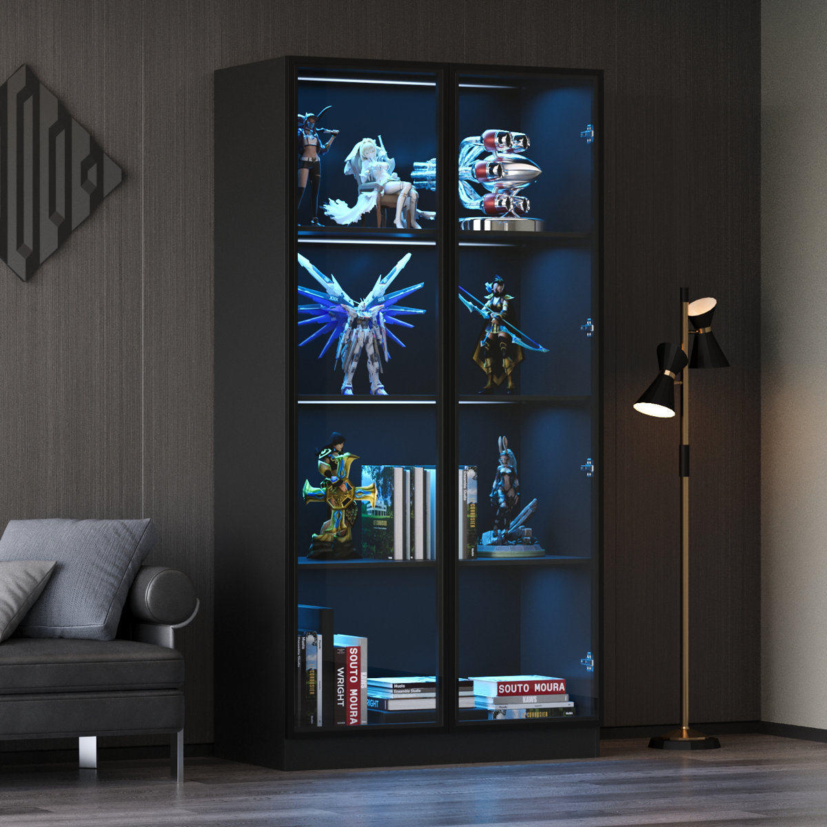 WFX Utility™ Display Storage Cabinet,display Cabinet With Tempered ...