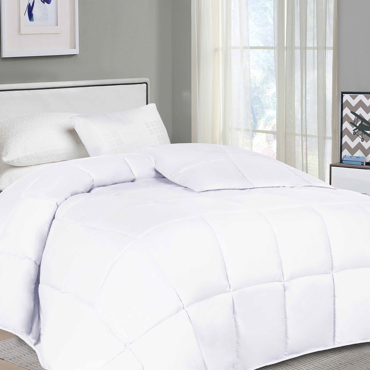 Superior Orourke Basics Bedroom Set, Bedding Essentials, White | Wayfair