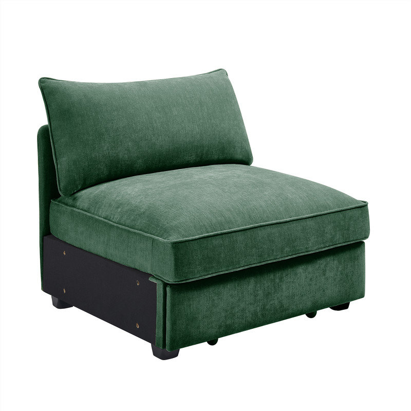 George Oliver Modern Velvet Accent Chair with Hidden Storage and ...
