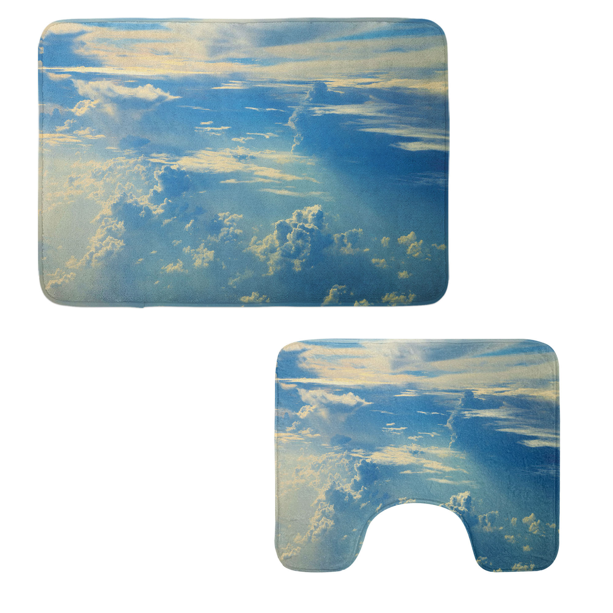 East Urban Home Landscape Bathroom Rug Set 2 Pieces Rectangle & Contour ...