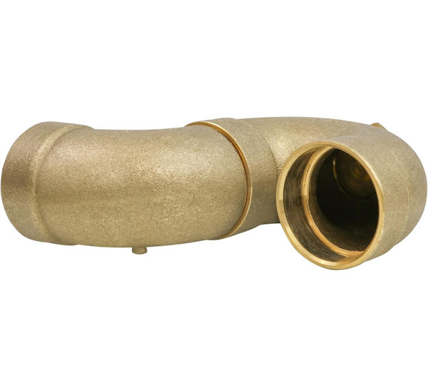 Highcraft Cast Brass DWV Dandy Cleanout Tee with Plug 2" C for Drain ...