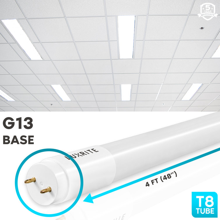 Luxrite 18 Watt, T8 LED, Non-Dimmable Light Bulb, Colour Changing(3500K ...