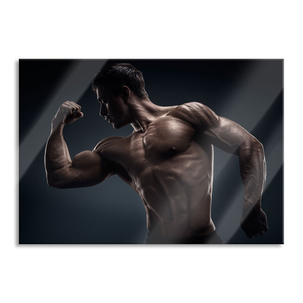 Brayden Studio Glasbild Starker Bodybuilder | Wayfair.de