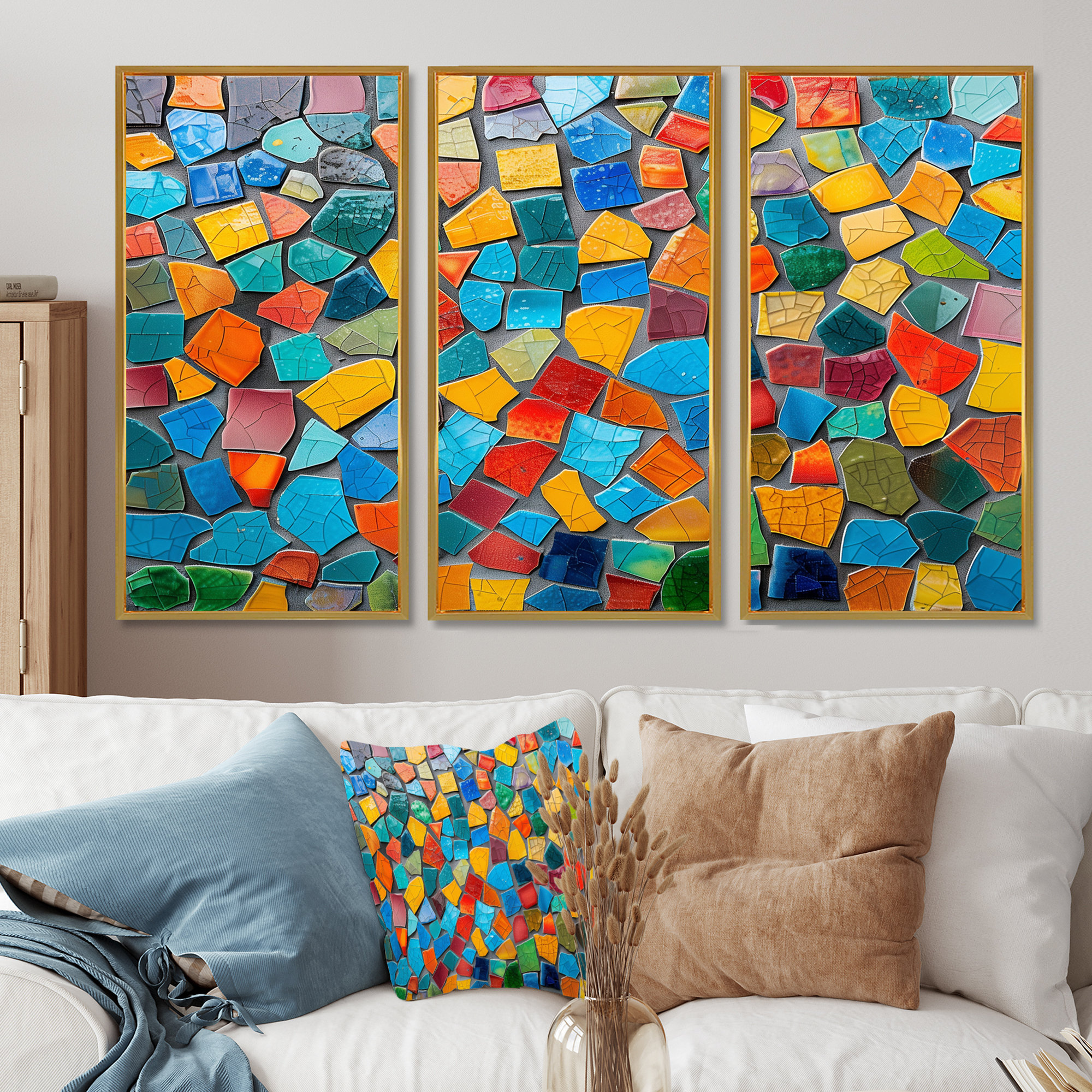 Ivy Bronx Colorful Mosaic Tiles Beauty IV - Boho Mosaic Decor Wall Art ...