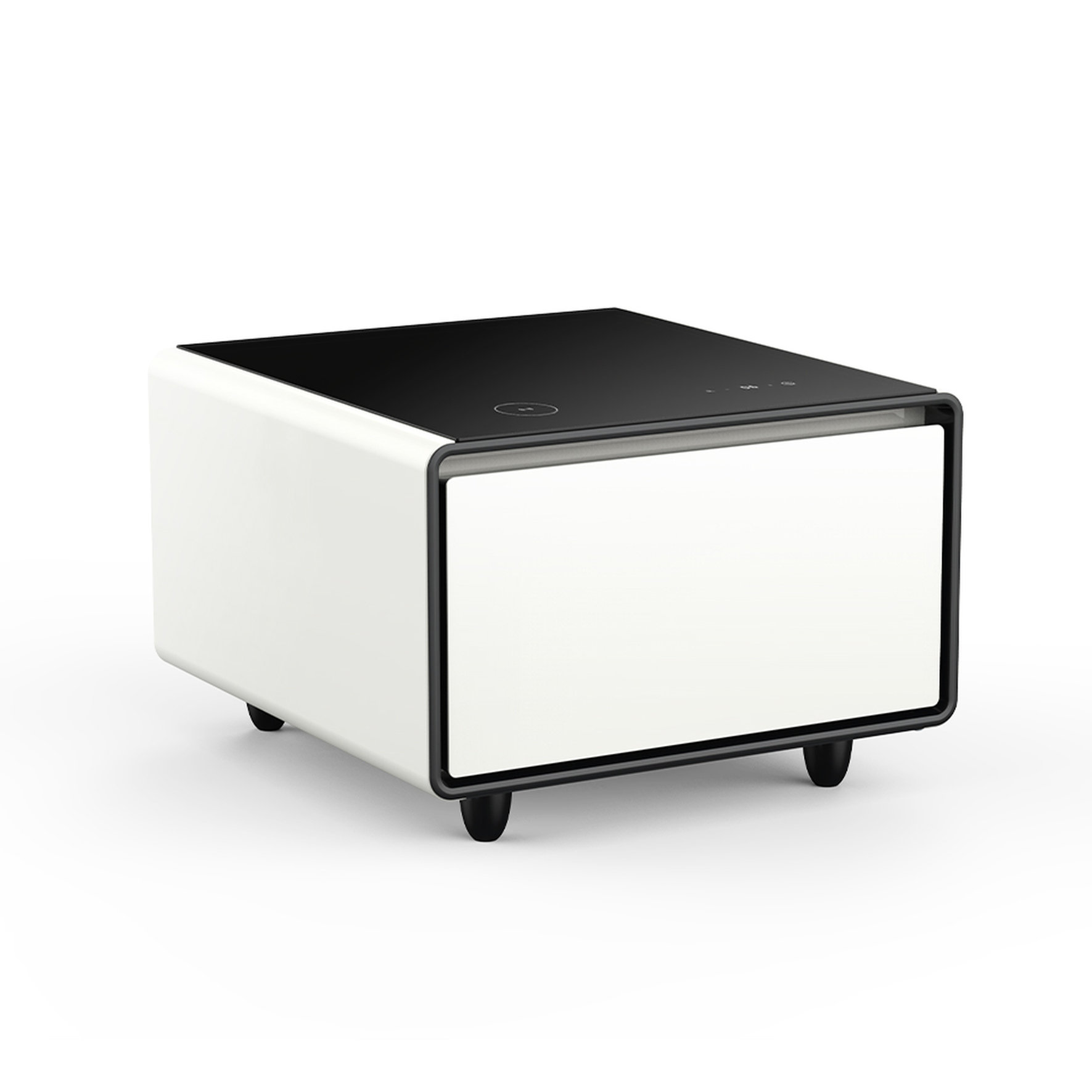 Orren Ellis Modern Side Table With Built-in Fridge, & Type-c Ports ...