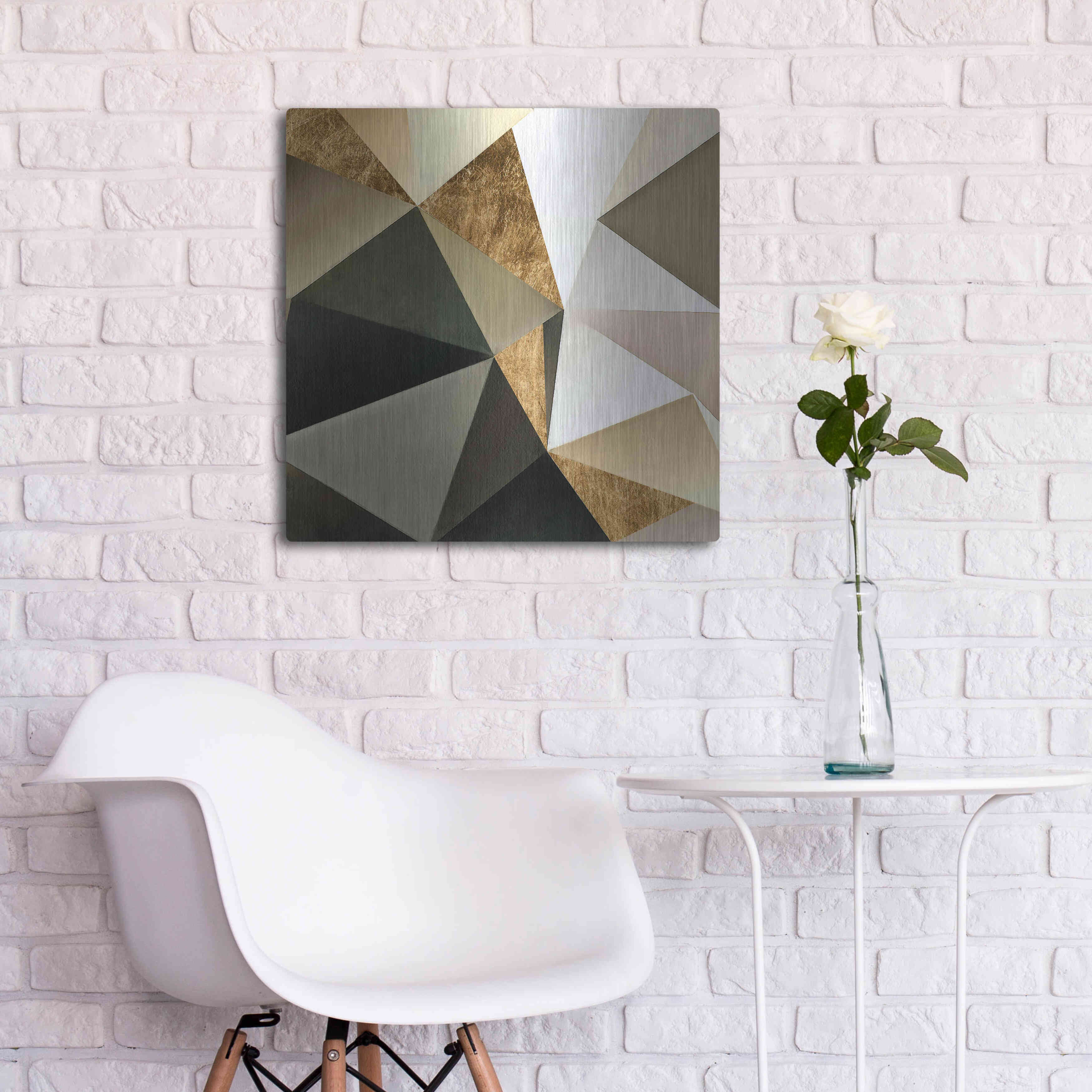 Ivy Bronx " Gold Polygon Wall I " by Alonzo Saunders | Wayfair