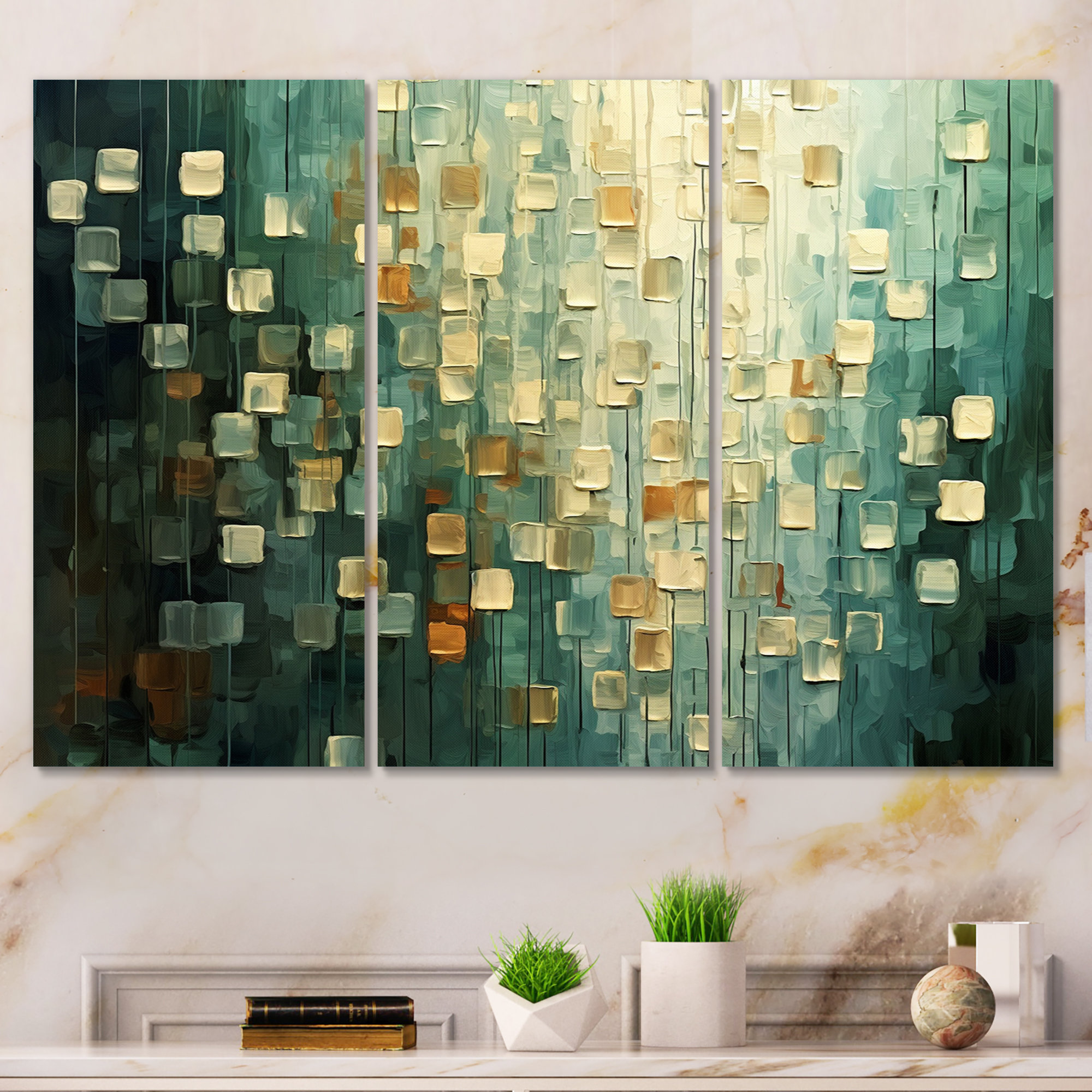Design Art Ephemeral Light Vintage Cubist Retro Abstract II - Abstract ...
