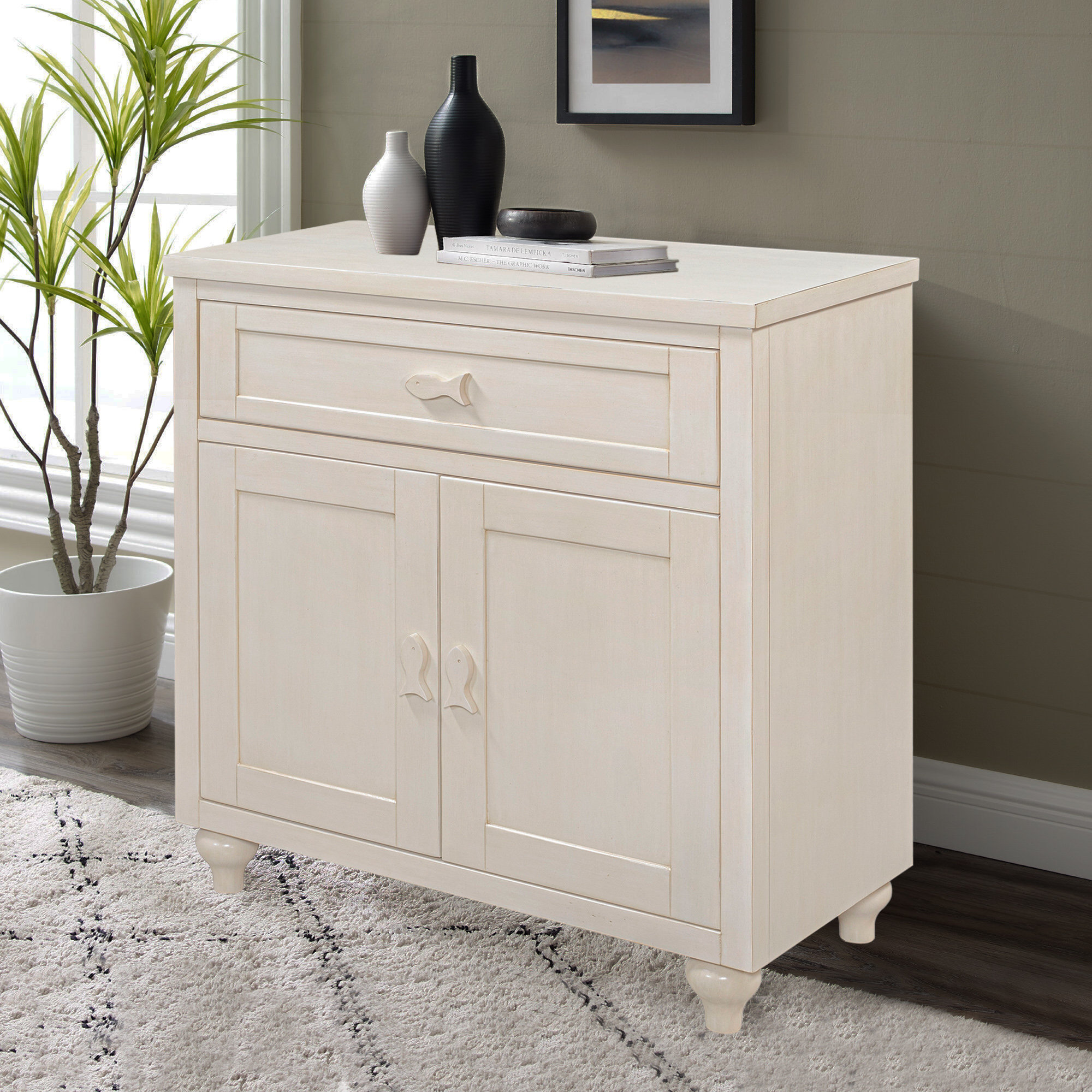 Alcott Hill® Fishtails Single Drawer Cabinet | Wayfair