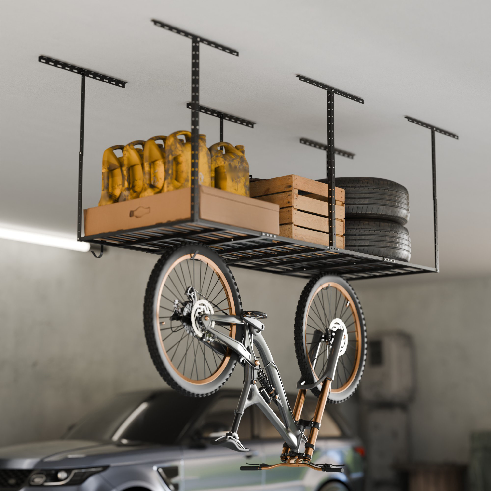 Rebrilliant Garage Storage Overhead Rack Organization, Adjustable ...