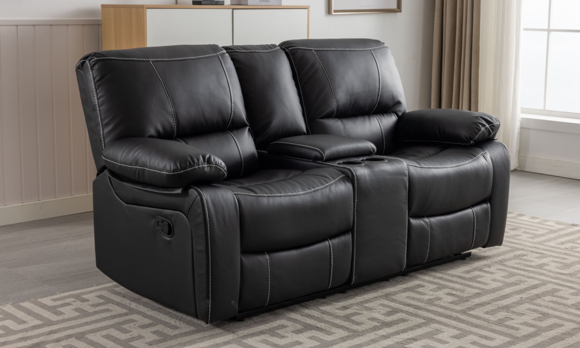 Winston Porter Vandon 2 Piece Faux Leather Reclining Living Room Set ...